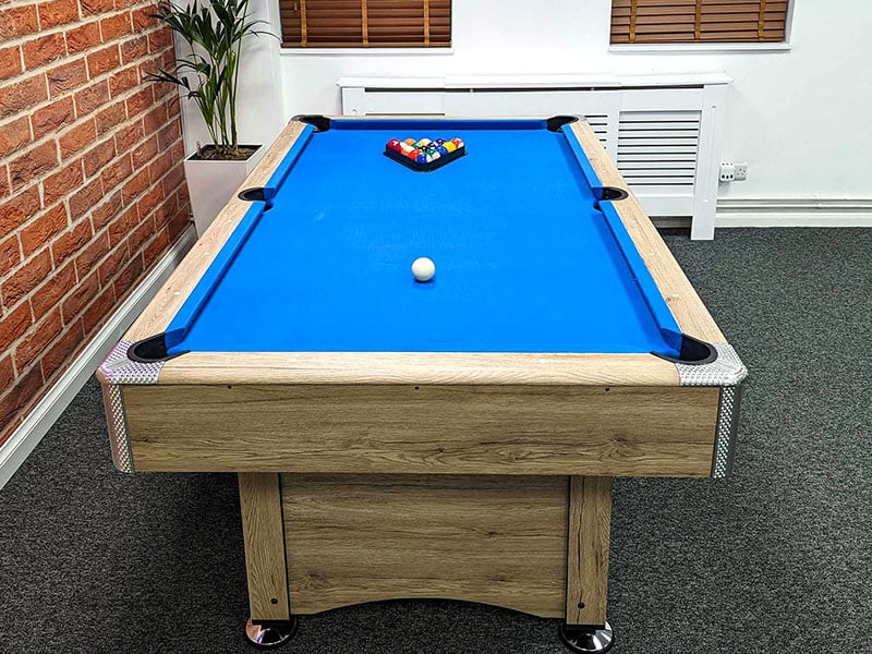 Signature Dean Pool Table: Grey Oak Finish – Man Cave Geek
