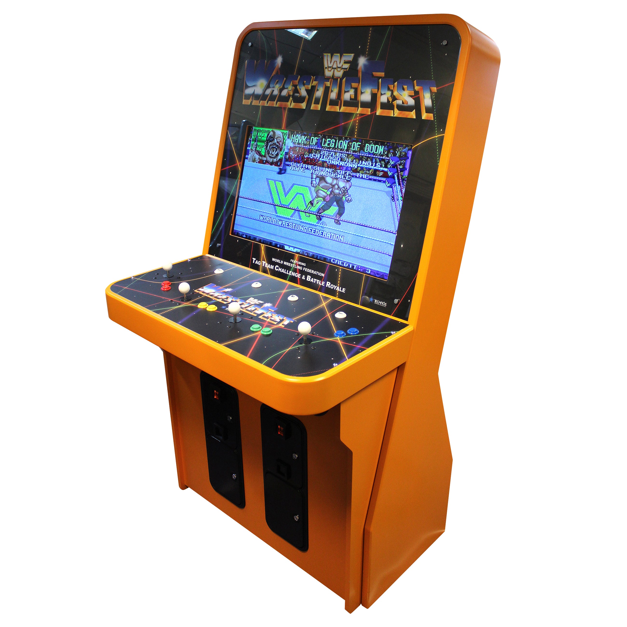 Wrestlefest 4 Player Nu-Gen Stand Up Arcade Machine – Man Cave Geek